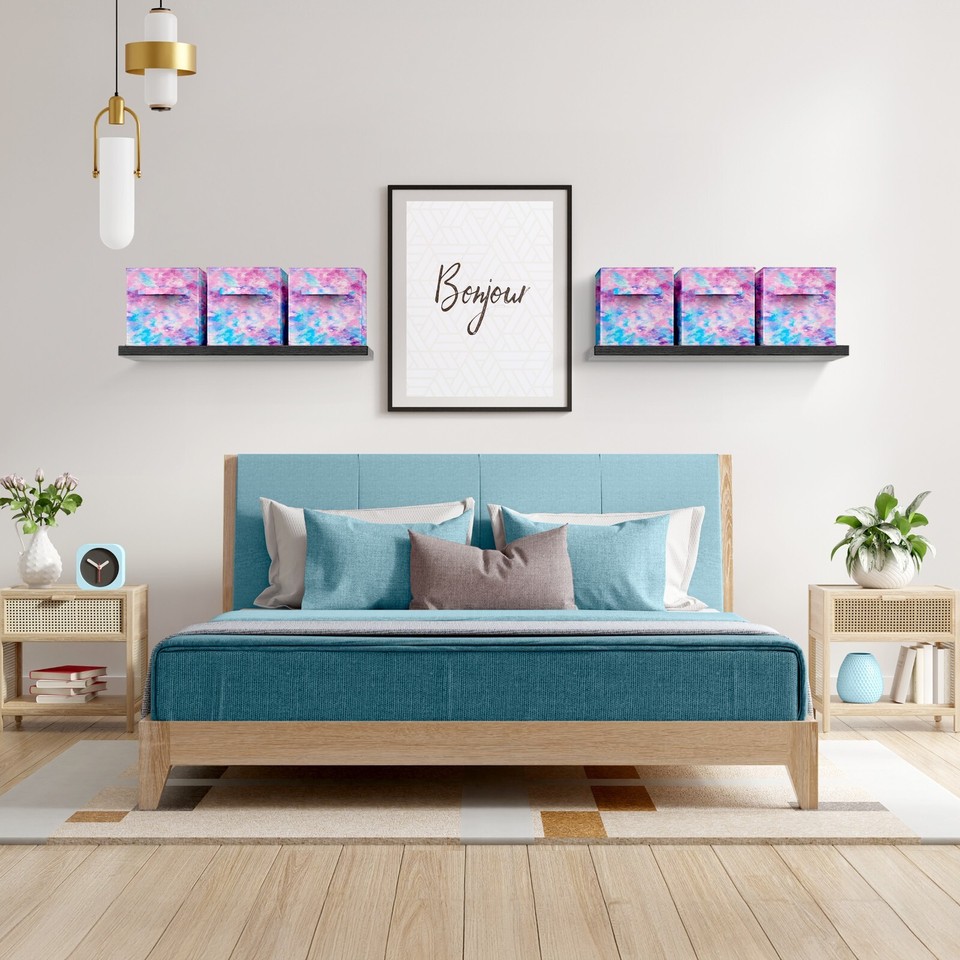 Sorbus Fabric Storage Cubes Foldable Tie Dye Storage Bins Collapsable ...