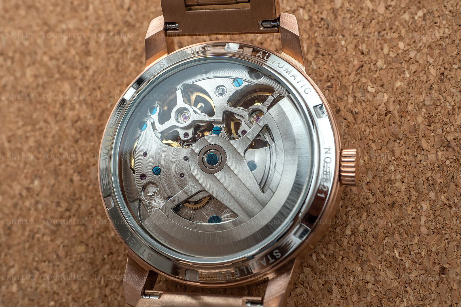 Mens Luxury Double Flywheel Skeleton Automatic Mechanical Watch ...