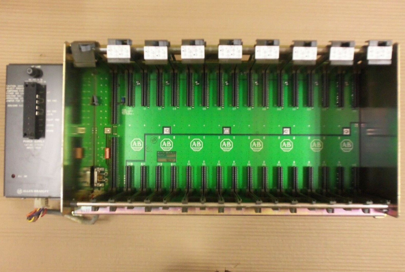 Allen Bradley 1771-A4B 16 Slot I/O Chassis W/ 1771-P2 Power Supply KMGM ...