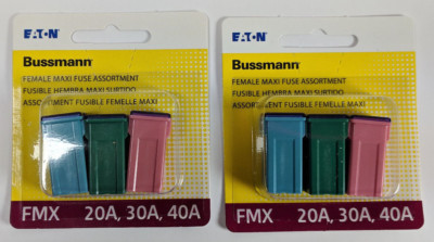 2X Bussmann BP/FMX-A3-RP Female Maxi Fuse Assortment 20A 30A 40A | eBay