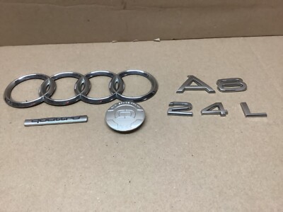 00 01 02 03 AUDI A8 QUATTRO REAR TRUNK CHROME EMBLEMS SET | eBay