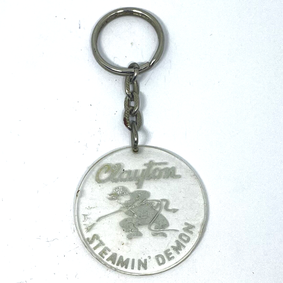 CLAYTON KEYCHAIN STEAMIN' DEMON Keychain OLD PLASTIC ERA | eBay