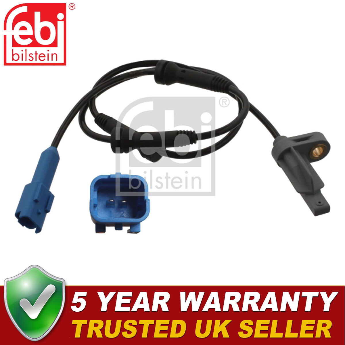 Febi Rear ABS Wheel Speed Sensor Fits Peugeot 206 1998- 206 Van 2002 ...