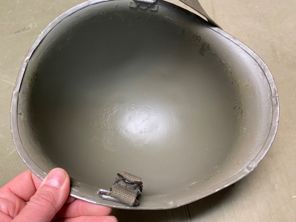 ORIGINAL WWII US ARMY M1 HELMET SHELL, FRONT SEAM | eBay