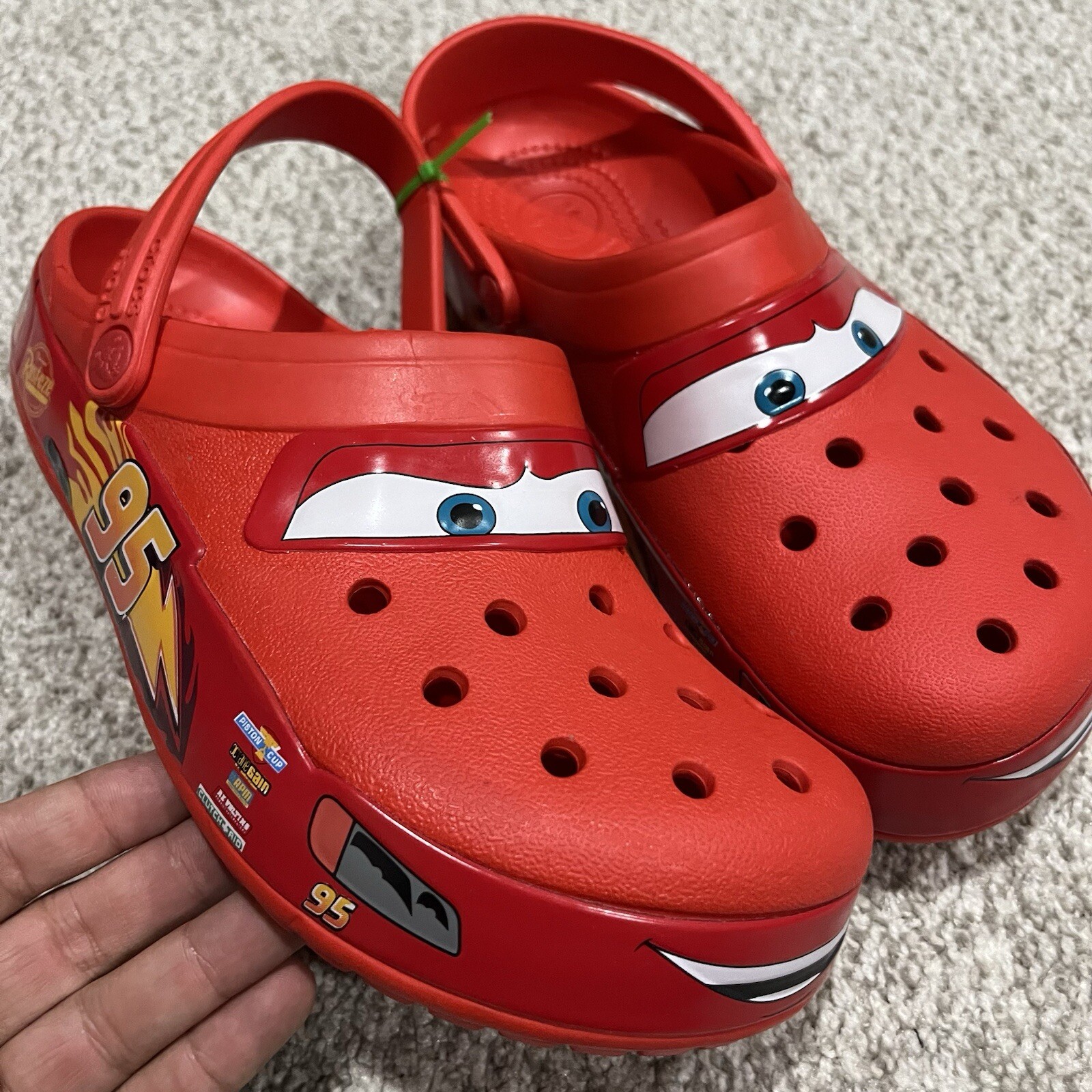 CROCS Lightning McQueen Shoes M10/W12 Classic Clogs Pixar Cars Movie ...