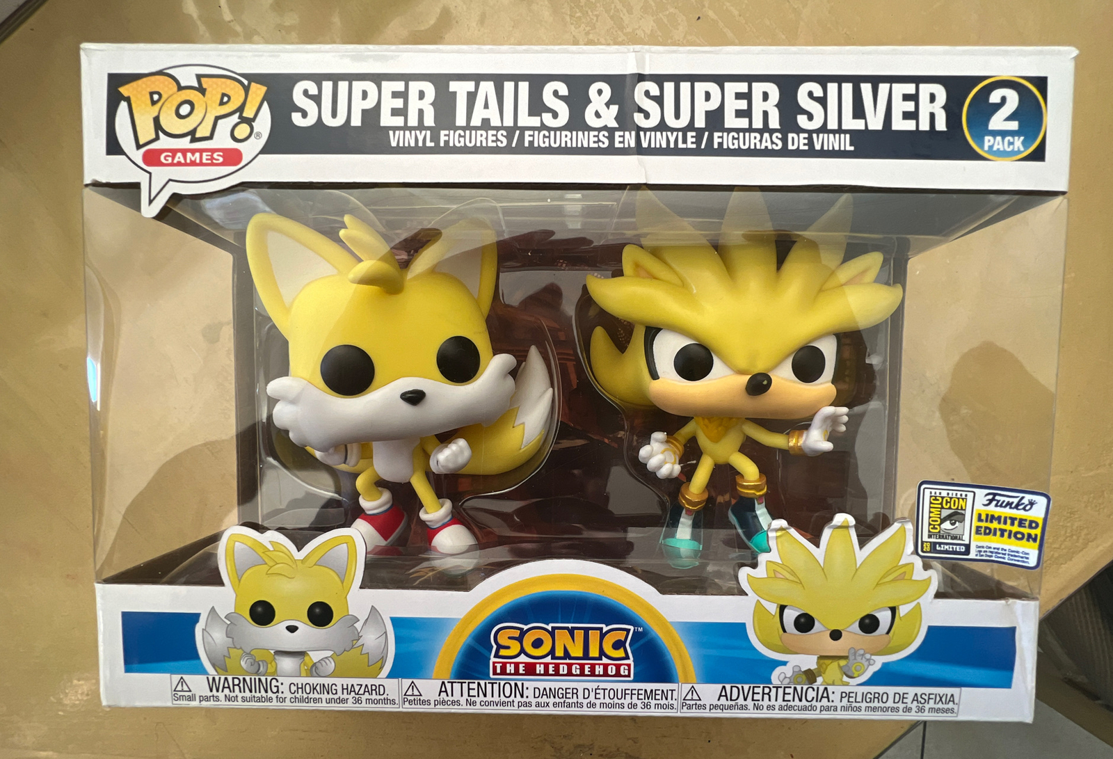 Funko Pop! Super Tails & Super Silver 2 Pack SDCC Exclusive | eBay