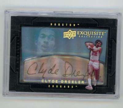2011-12 Upper Deck Exquisite Shadow Box Autograph D-CD Clyde Drexler | eBay