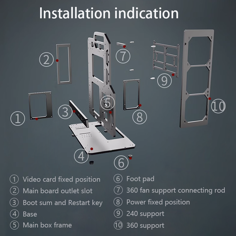 OCOCOO PC Case ATX M-ATX ITX Gaming PC Case Open Frame Customized DIY ...