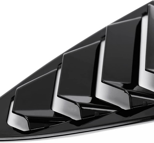 Gloss Black Rear Side Window Louver Air Vent Cover Trims Fits 17-21 ...