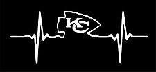 Kansas City Chief's KC Heart Beat EKG Vinyl Decal Sticker Car Truck ...