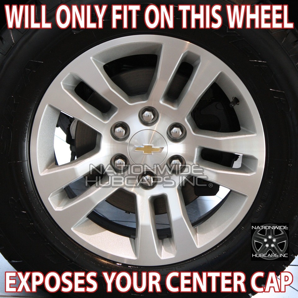 4 New 2014-20 SILVERADO 1500 18" Chrome Wheel Skins Hub Caps Aluminum ...