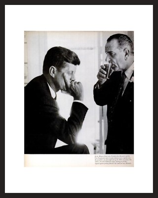 Iconic 1968 Photo JFK & LBJ in Chicago at DNC | Framed Original Page ...