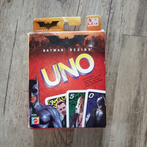 UNO Family Card Game Batman Begins 2005 Mattel DC Comics Complete w ...