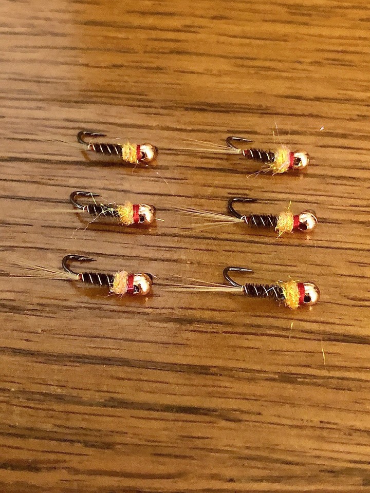 6 flies Frenchie Euro Nymphs Size 16 Tungsten Bead | eBay