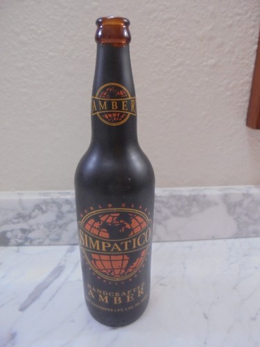 Vintage Rare Simpatico Painted Amber Beer Bottle 22oz. | eBay