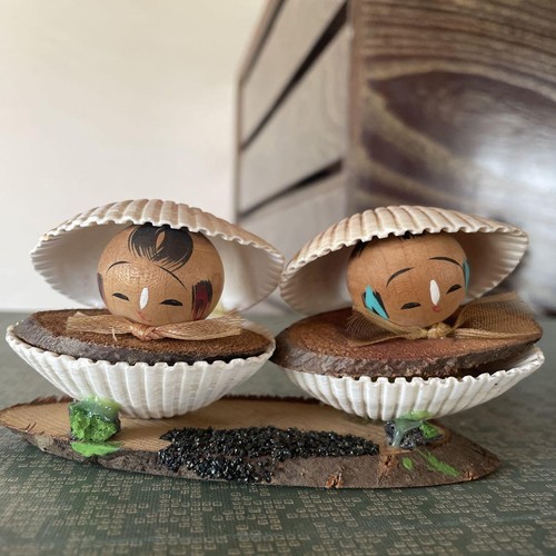 Shells Wooden Dolls Folk Crafts Izu Souvenirs | eBay
