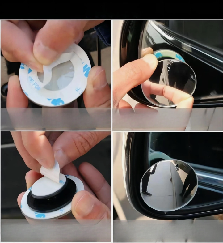 2P Round Blind Spot Mirror HD Glass Frameless Convex Rear View 360 ...