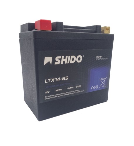 SHIDO LITHIUM ION LIGHTWEIGHT MOTORCYCLE BATTERY KAWASAKI ZZR1400 2006 ...