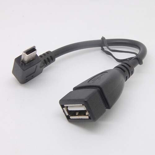 90Degree right Angle Mini 5pin USB Male to USB Female Charger Data ...