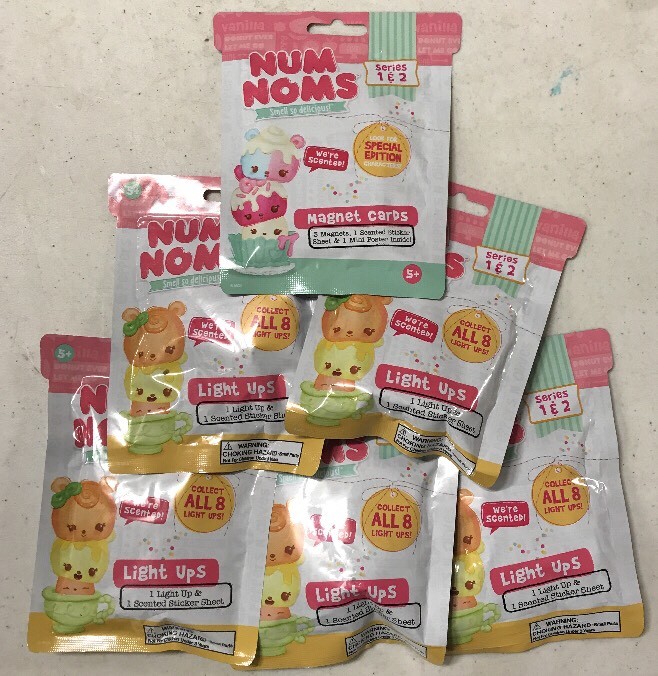 Num Noms Series 1 + 2 Magnetic Cards, LOT Of 10 Blind Packs To Collect ...