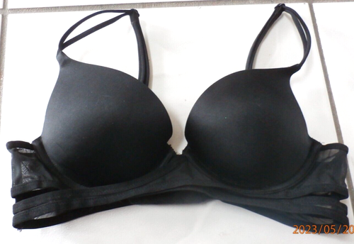 Victoria’s Secret Very Sexy Push Up Bra 32B Black padded F363 | eBay