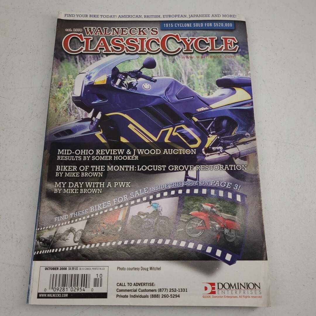 Walnecks Classic Cycle Trader Magazine October 2008 Motorcycle ...