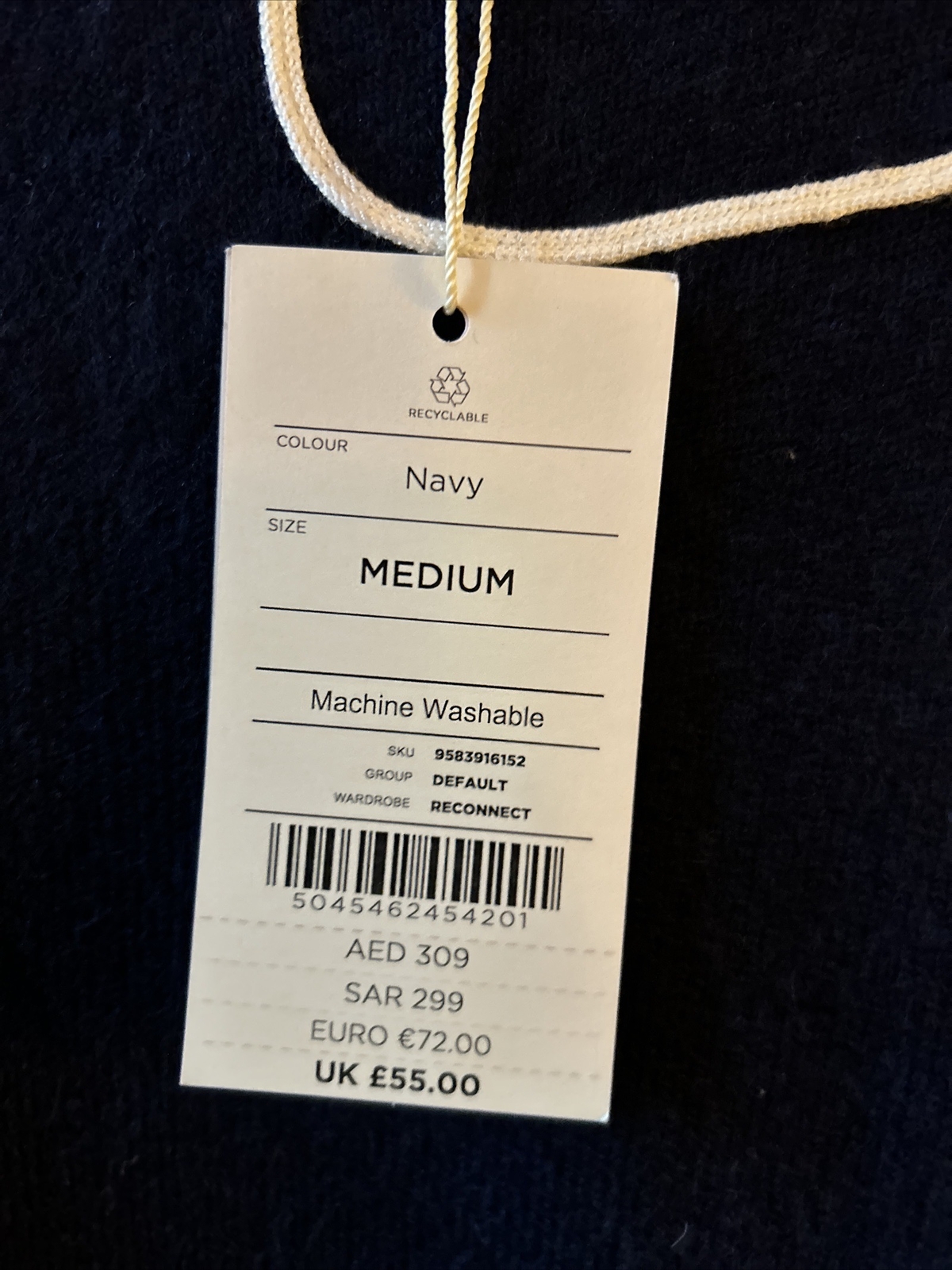 Monsoon Abstract Wave Cornelli Jumper Uk Medium Navy Blue for sale ...