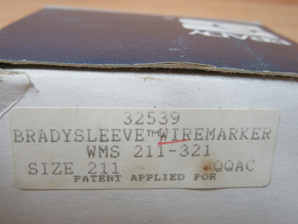 Brady WMS 211-321 I.D. PRO Plus LS2000 Brady Sleeve 500 Per Roll (Pack ...