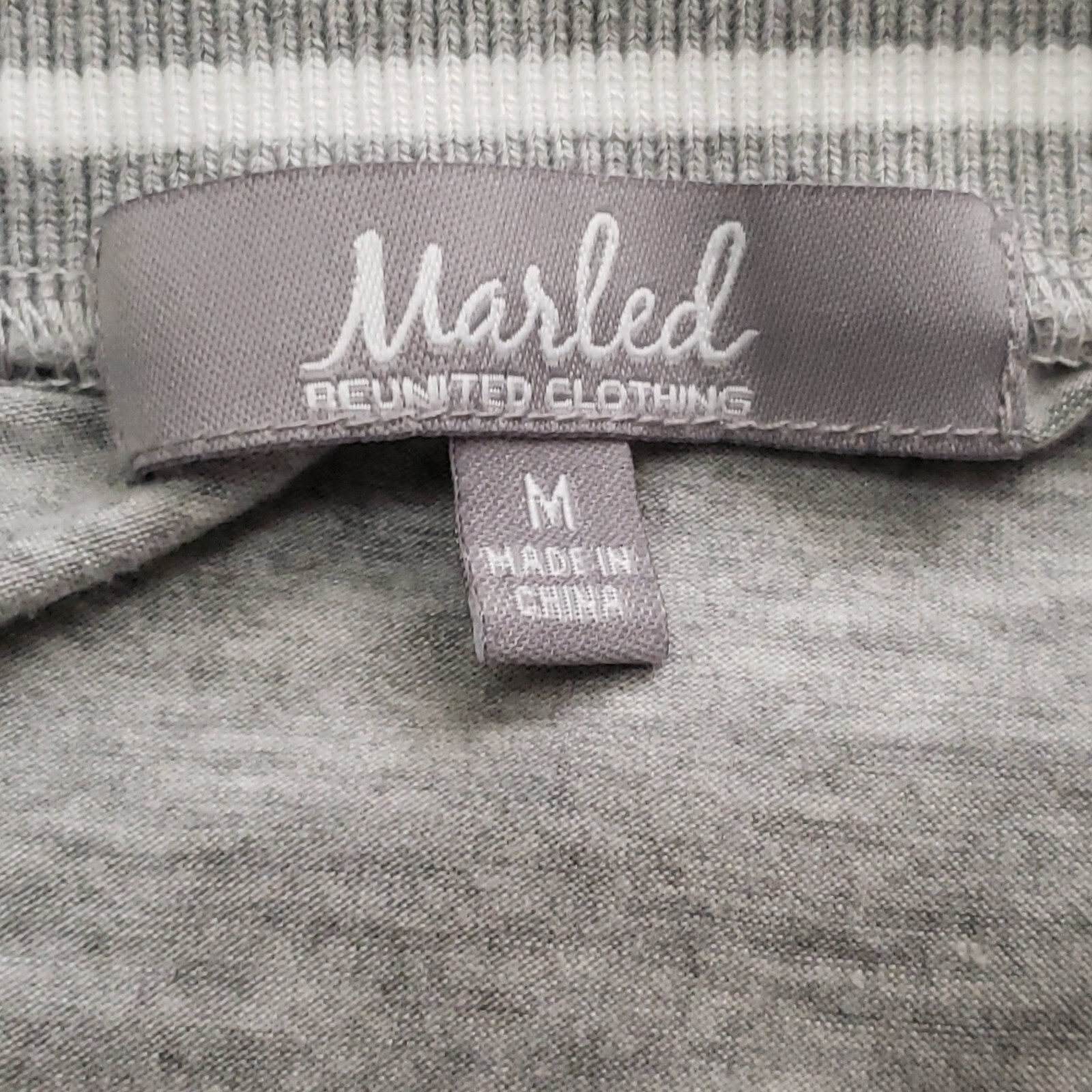 Marled Reunited Clothing Shirt Womens M Gray Crew Neck Long Bell ...
