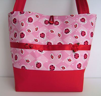 LUCKY LADY BUG LADYBUGS HANDBAG PURSE TOTE BAG POCKETBOOK RETRO MOD ...