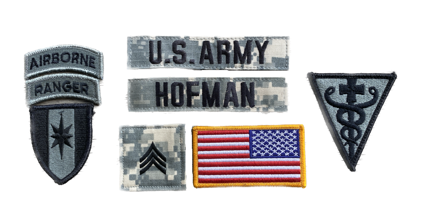 8 US Army Patch Set Ucp Acu 44th Medical Airborne Ranger Konvolut Sgt ...