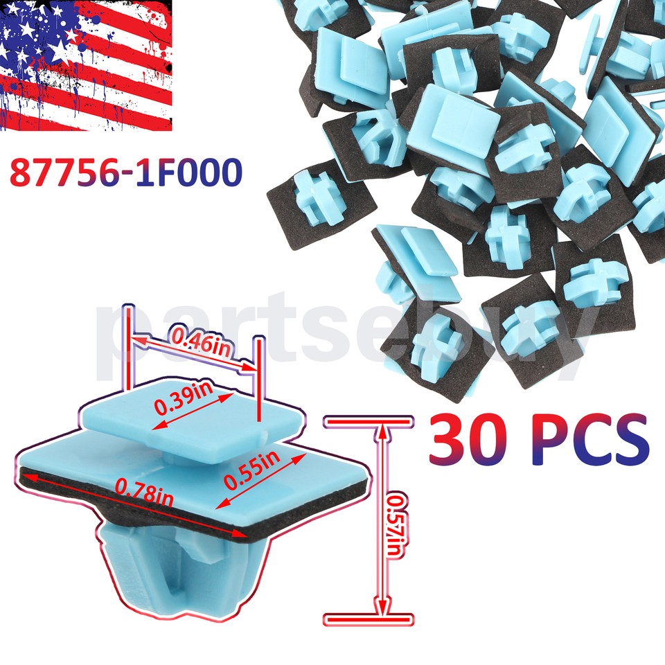 For Kia Hyundai 87756-1F000 Rocker Panel Retainer Moulding Clips Pack ...