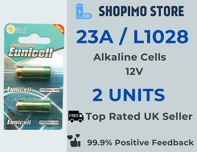 2 x L1028 23A 8LR23 23AE 12v Batteries Doorbell Chime Alkaline Eunicell ...