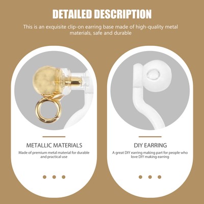 8pcs Clip On Earring Adapters Plastic Ear Cuff Earring Converter Kit | eBay