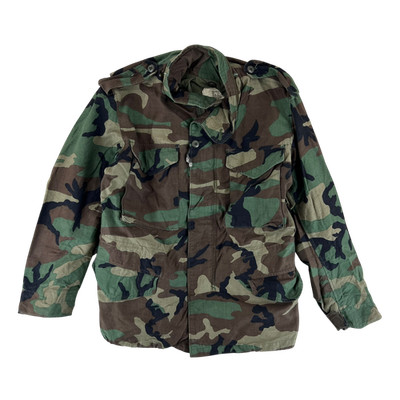 US Army Jacket M81 Camouflage Woodland Vintage 1980s Combat Cold ...