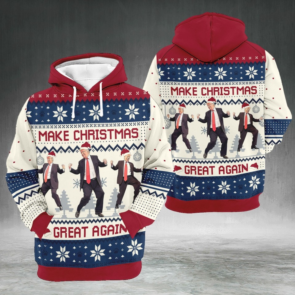 Trump Dancing Make Christmas Great Again Ugly Sweater, Donald Trump ...