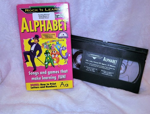 Vintage 1998 EXTREMELY RARE Rock 'N Learn - Alphabet VHS Educational ...
