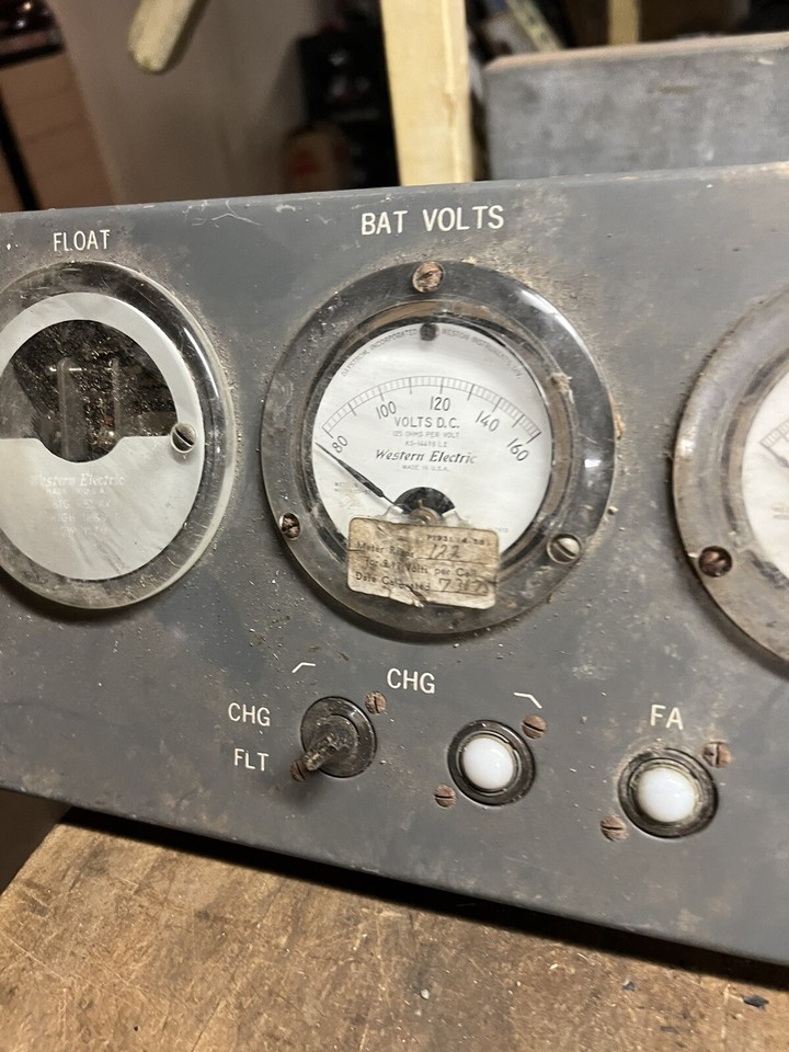 Central Office Western Electric Telephone Gauges Test Voltage Battery ...