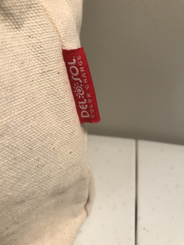 Del Sol Color Changing Tote Cotton Canvas Palm Trees Red Reusable ...