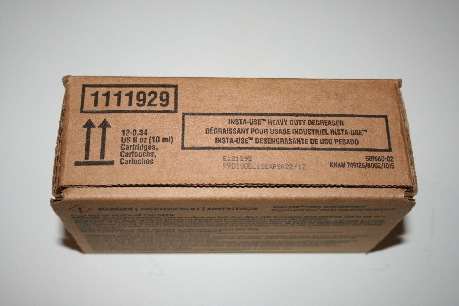 Box of 12 Kay Insta-Use Heavy Duty Degreaser Cartridges 0.34 oz. ea ...