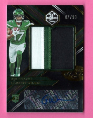 2022 PANINI LIMITED GARRETT WILSON ROOKIE SWATCH RPA AUTOGRAPH #ED /99 ...