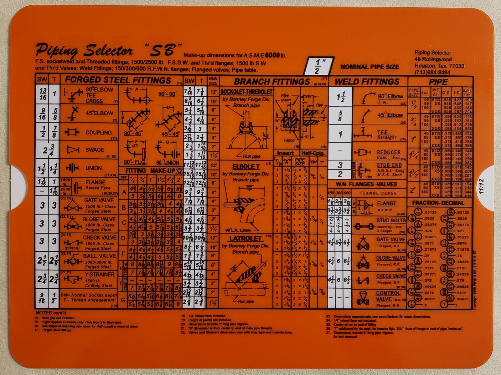 Piping Selector Small Bore Slide | eBay