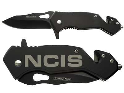 Rescue Knife 6.5'' Glass Breaker Cutter Tac-Force Black NCIS Text | eBay