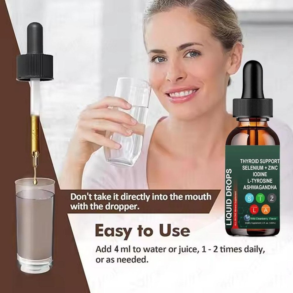 Thyroid Support Drops ,selenium+Zinc Iodine LTyrosine Improv Fatigue,M etab A7N1 | eBay