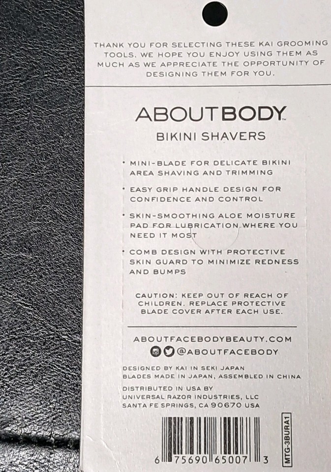About Body Bikini Shavers Mini Blade For Delicate Areas~ 3 Razors | eBay