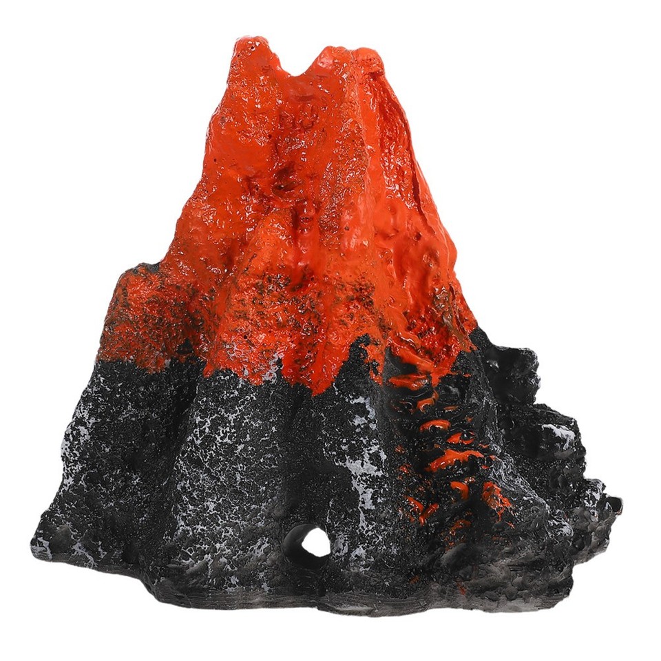 Fish Tank Volcano Statues Tabletop Ornament Models Imitated Decor ...