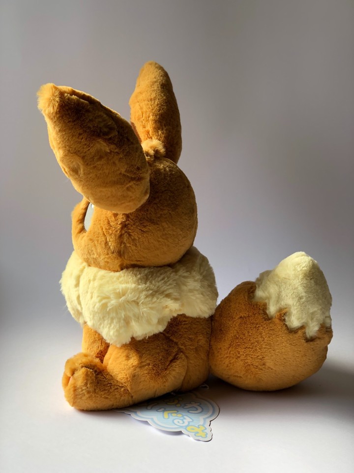 Pokemon Center Original Eevee Fluffy Hugging Plush toy Comfy Friends ...
