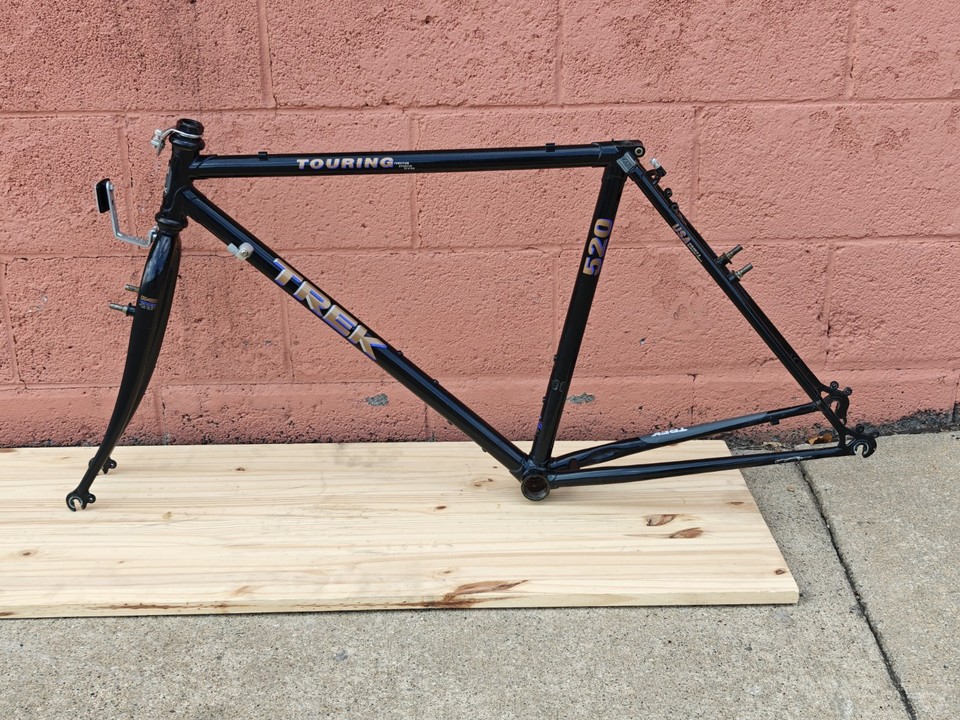 Vintage 1992 Trek 520 Touring Bike Frame Tru Temper AVR Lugged Small | eBay