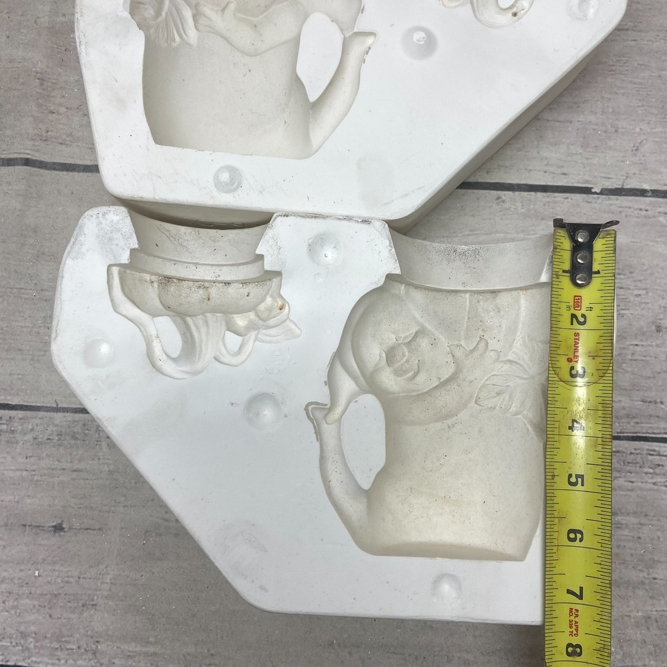 Unbranded Ceramic Casting Mold Ghost Teapot Pitcher w/ Top Hat ...