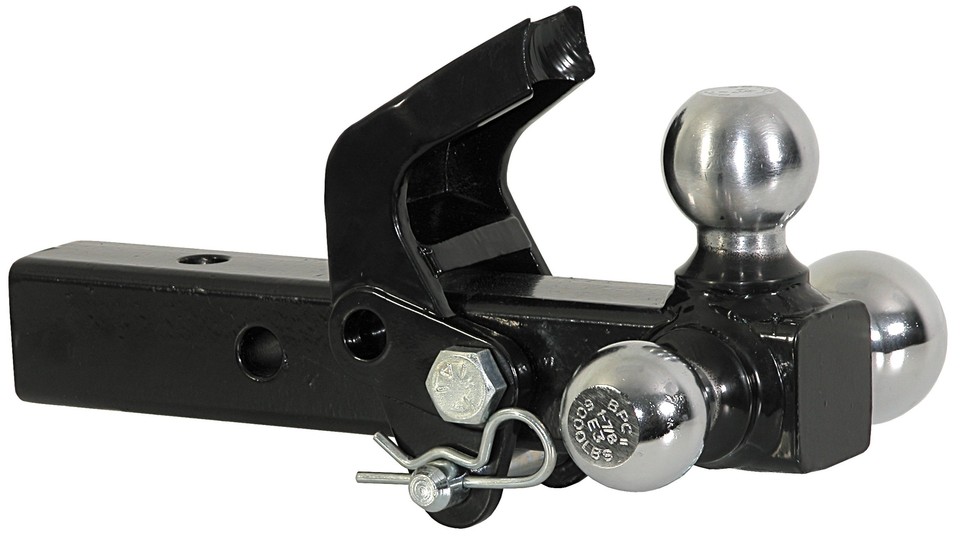 Black Tri Ball Hitch with Pintle Hook Versatile Towing System 10000 lb ...